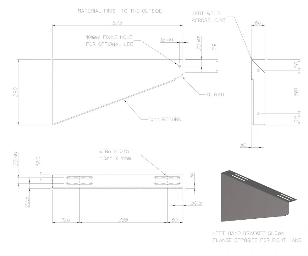 Cantilever Brackets - Pland Stainless
